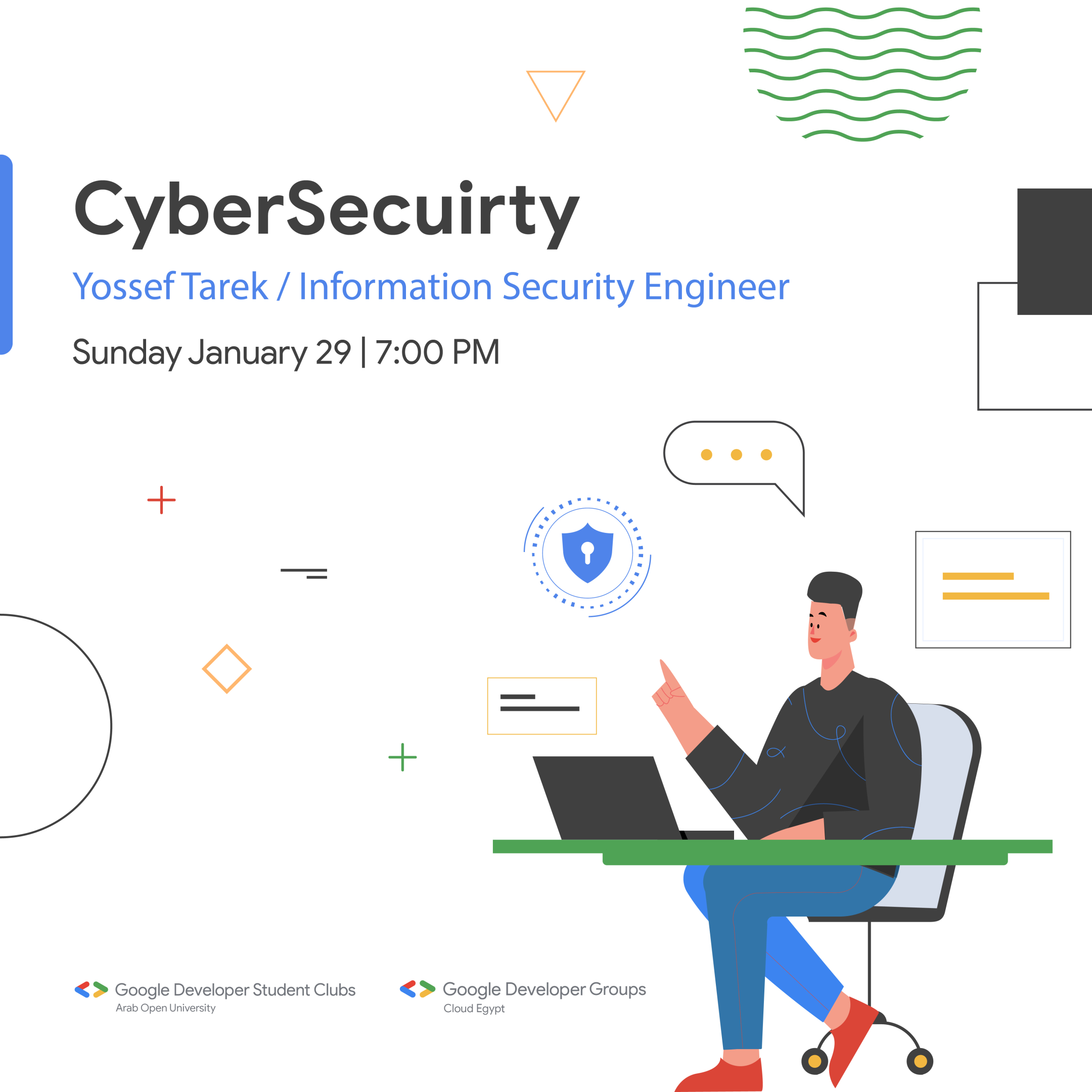 See Introduction to cyber security at Google Developer Groups GDG Cloud Egypt